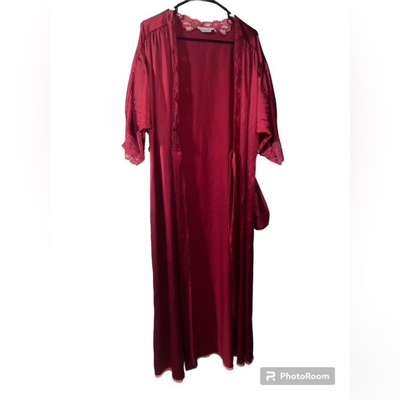 Dior | Intimates & Sleepwear | Vintage Burgundy Christian Dior Robe ...